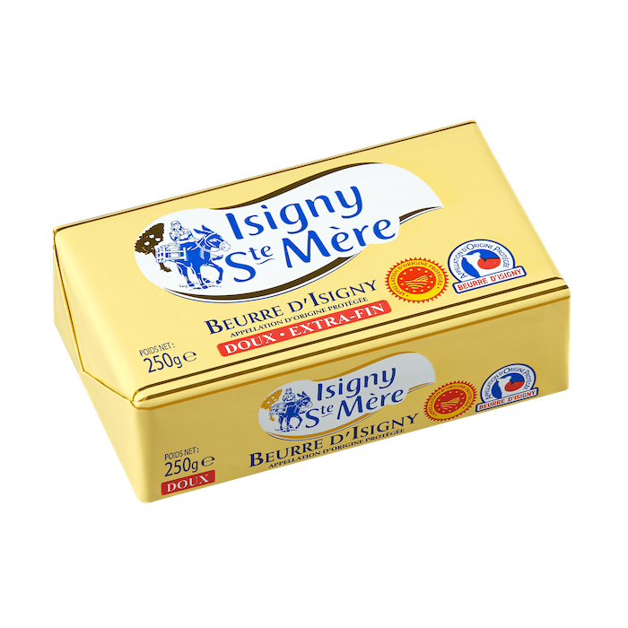 Our unsalted and our salted PDO Isigny Butter - Isigny Sainte-Mère